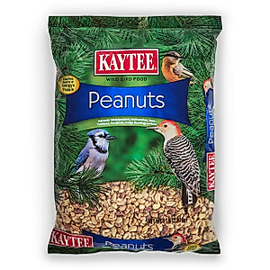 Kaytee Shelled Peanuts For Woodpeckers, Nuthatches, Jays, Towhees, Cardinals, Indigo Buntings & Other Wild Birds, 5 Pound
