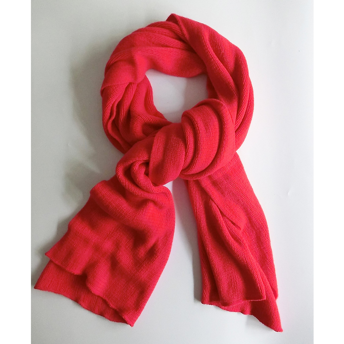 Wander Agio Womens Warm Long Shawl Winter Upset Large Scarf Pure Color Red