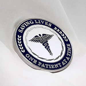 PinMart Saving Lives Medical Doctor Nurse Healthcare Engravable Challenge Coin