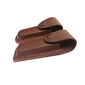 HQ Knife Case Leather Sheath for Folding Outdoor Pocket Knife Pouch Tools with Belt Loop Case,It can be Attached in Your Belt