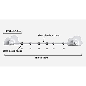 Baby Headband Organizer Scrunchies Holder Baby Girl Bow Display Ponytail Holder Wall Hanger with 10pcs Hooks