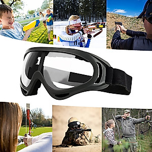 GUSTYLE 2 Pack Children's Safety Glasses with Wind Resistance and UV400 Protection Perfect for Foam Blasters Gun