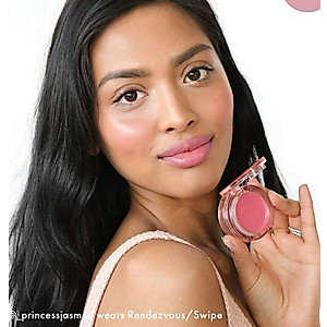 Wander Beauty Double Date Lip & Cheek - Rendezvous/Swipe - 4-in-1 Cream Blush & Lip Tint - Blush, Lip Moisturizer, Lip Balm & Eye Gloss - Multitasking Eye, Cheek & Lip Makeup With Green Tea - 0.07 oz