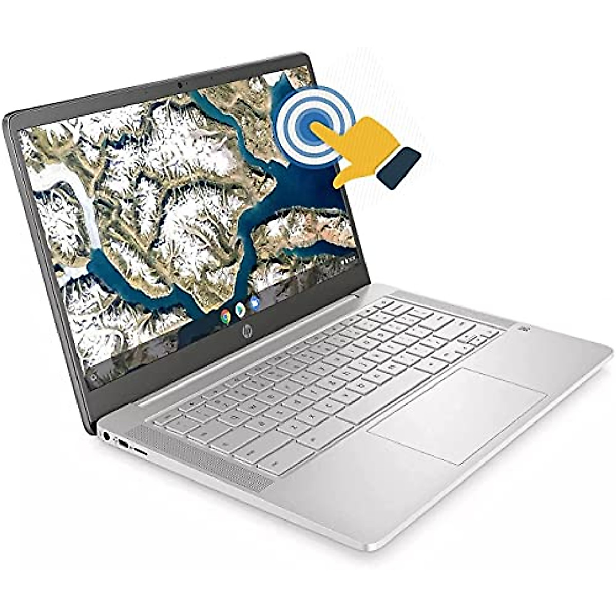 HP 14in Touchscreen Chromebook Intel Celeron N4000 4GB RAM 32GB eMMC Chrome OS14a-na0030nr Mineral Silver (Renewed)