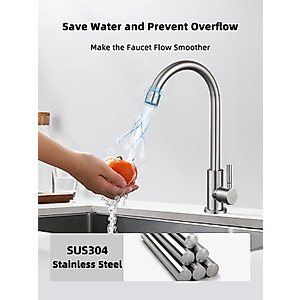 Cold Water Only Faucet SUS304 Stainless Steel Faucet for Kitchen Sink