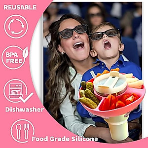 BELL BEAR Snack Bowl For stanley Cup Accessories，For stanley 40 oz tumbler with handle，simple modern 40 oz tumbler Accessories，Snack Bowl Combo (pink)