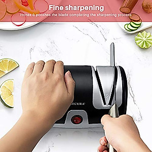 Secura Electric Knife Sharpener, 2-Stage Kitchen Knives Sharpening System Quickly Sharpening