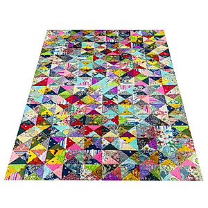 HANPATQUI 50PCS 8 x 8 inch Floral 100% Cotton Fat Quarters Fabric for Sewing and Quilting Bundles Precut Fabric Square for DIY Craft Patchwork…