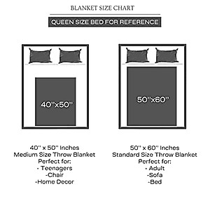 Zifoca Fleece Throw Blankets for Couch Sofa Bed, Flannel Blanket Lightweight Fuzzy Blanket Throw Size Warm Plush Blankets Gifts for Husband Wife Girlfriend Boyfriend Birthday 50"x 40"