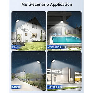 AGranTOP LED Parking Lot Light, 150W 21000LM Dusk to Dawn Outdoor Lighting Adjustable Outdoor Light Poles IP66 Waterproof Commercial Street Light for Yard, Barn, Driveway, Sport, Highway