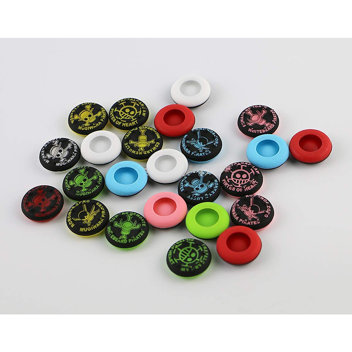 4 in 1 Analog Stick Joystick Rubber Silicone Cap Thumbstick Thumb Grip Cover Case Skin Joystick Grips for PS4 PS3 Xbox One Xbox 360 Controller (2# Pink)