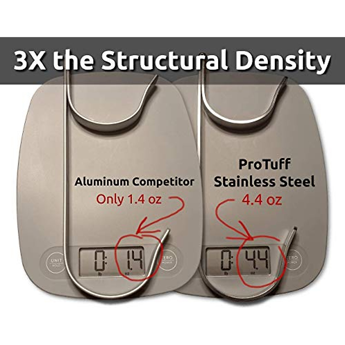 Stainless Steel Pool Pole Hangers - Unlimited Free Replacements - 4 ProTuff Heavy Duty Double Hooks, Ideal Holder Set for Swimming Pool Telescopic Pole, Leaf Rake, Brush, Vacuum Hose & Garden Tool