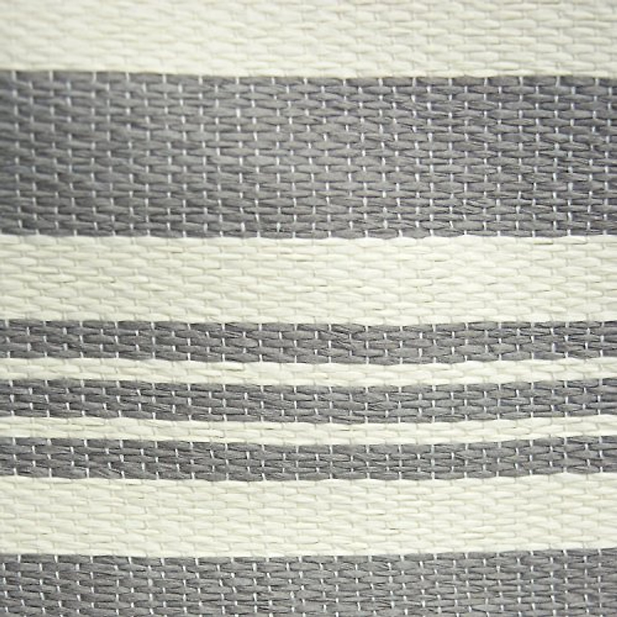 DII Woven Paper Storage Bin, Urban Stripe, Urban Gray, Large Round