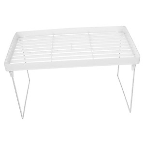 Garneck Multi-Functional Storage Holder White Pp Storage Stand Makeup Organizers Tabletop Storage Shelf