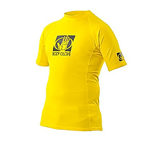 jetpilot Body Glove Junior Basic Fitted Short Sleeve Rash Guard, Yellow, Size 8