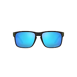 Oakley Men's Oo9102 Holbrook Square Sunglasses, Hi Res Blue Camo/Prizm Sapphire, 57 mm