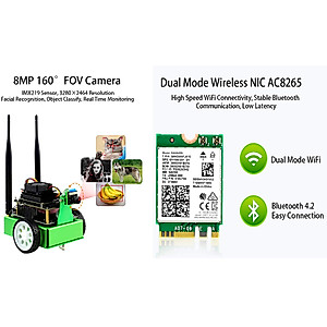 JetBot AI Kit Accessories Add-ons Compatible with Jetson Nano Developer Kit A02 and New Version B01,to Build JetBot AI Smart Robot (Not Support Jetson Nano 2GB)