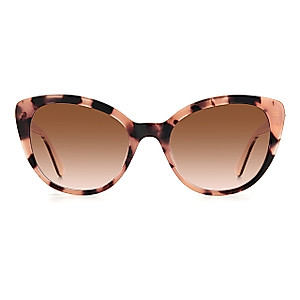 Kate Spade New York Women's Amberlee/S Cat Eye Sunglasses, Pink Havana/Brown Pink Gradient, 55mm, 20mm