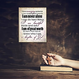 I Am Amazing Daughter of God - Spiritual Wall Art. Modern Typographic Inspirational Wall Art. Ideal For Home Decor, Office Decor, & Bedroom Decor. Perfect Gift For Daughters. Unframed - 8x10"