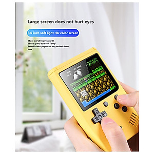 BEYOLO Retro Handheld Game Console Portable Retro Game Console 500 Classical FC Games Support Connecting TV & Two Players Portable Video GameToys Gifts Adults (Yellow, 8cm2.5cm12cm), 8cm*2.5cm*12cm