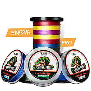 WataChamp Snova Pro Braided Fishing Line 6lb-100lb Incredible Superline Abrasion Resistant Braided Lines Super Strong High Performance (2 Spools for 164 Yards Package)