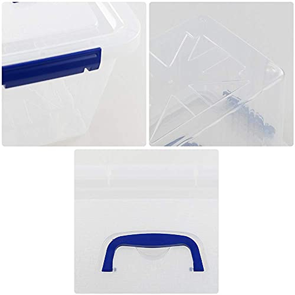 Pekky 12 L Plastic Toys Storage Containers with Lid, Clear Bin Latching Box, Set of 1