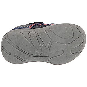 OshKosh B'Gosh Boy's Sevvy Sneaker, Navy/Orange, 4 Toddler