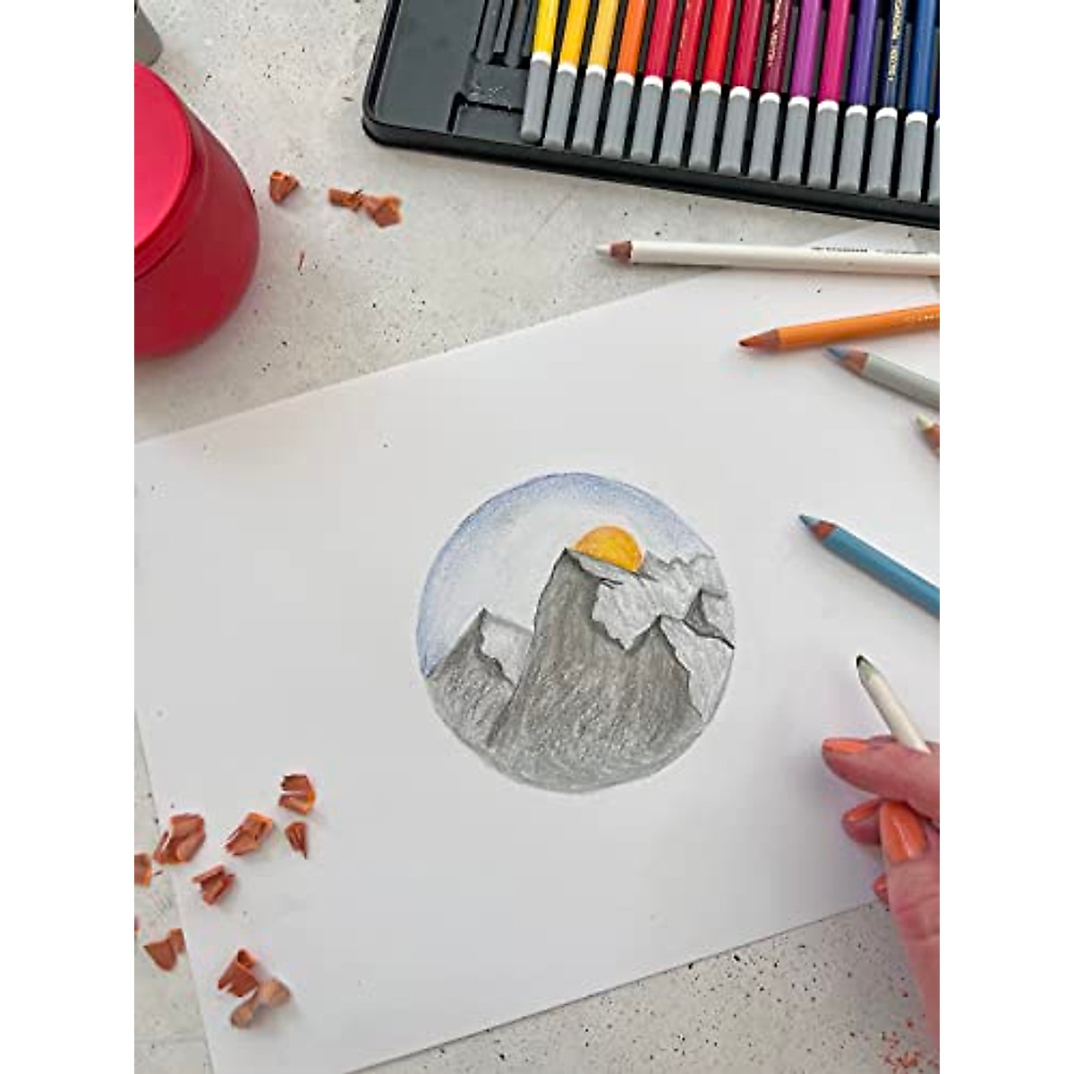 Chalk-Pastel Pencil - STABILO CarbOthello - ARTY+ - Tin of 12 - Assorted Colors