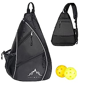 Himal Pickleball Bag- Adjustable Pickleball,Tennis,Racketball Sling Bag - Pickleball Backpack with Water Bottle Holder for Men and Women
