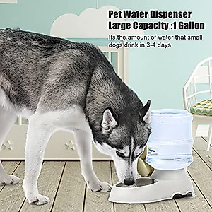 BLUERISE Dog Water Bowl Dispenser 100% BPA-Free Automatic Dog Feeder Gravity Refill Easily Clean Self Feeding Cat Water Dispenser for Small Large Pets Puppy Kitten Rabbit Bunny