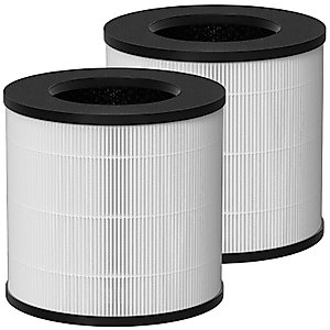 Curebilee Air 14 True HEPA Replacement Filter, Compatible with MA Air Cleaner Purifier MA#14, MA#14W, and MA#14B, 3-in-1 True HEPA and Activated Carbon Filter, 2 Pack