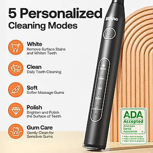 Bitvae Water Dental Flosser Teeth Picks - Cordless Water Flosser for Teeth - 5 Modes Sonic Electric Toothbrush,Upgraded Water Dental flosser Pick