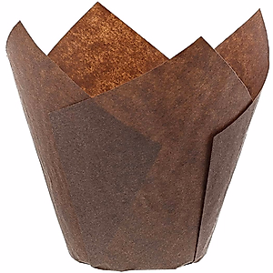 Royal Brown Tulip Style Baking Cups, Small, Case of 2000