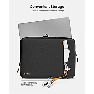 tomtoc 360° Protective Laptop Sleeve for 13-inch MacBook Air M2/A2681 M1/A2337 2018-2022, MacBook Pro M2/A2686 M1/A2338 2016-2022, Water-Resistant Case for 12.9 iPad Pro 6th/5th/4th/3rd Gen, Black