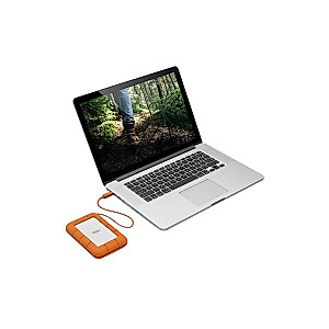LaCie 2TB Rugged Thunderbolt USB-C External Hard Drive, Orange