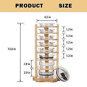 takor Extra Large Bamboo Tumbler Lid Organizer for Cupboard，Compact Lid Storage Rack，Freestanding Cup Lid Holder for Kitchen Cabinet and Countertop, Tidy Kitchen and Easy to Clean
