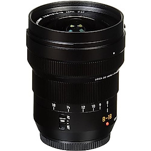 Panasonic LUMIX Professional 8-18mm Camera Lens, G LEICA DG VARIO-ELMARIT, F2.8-4.0 ASPH, Mirrorless Micro Four Thirds, H-E08018 (Black)