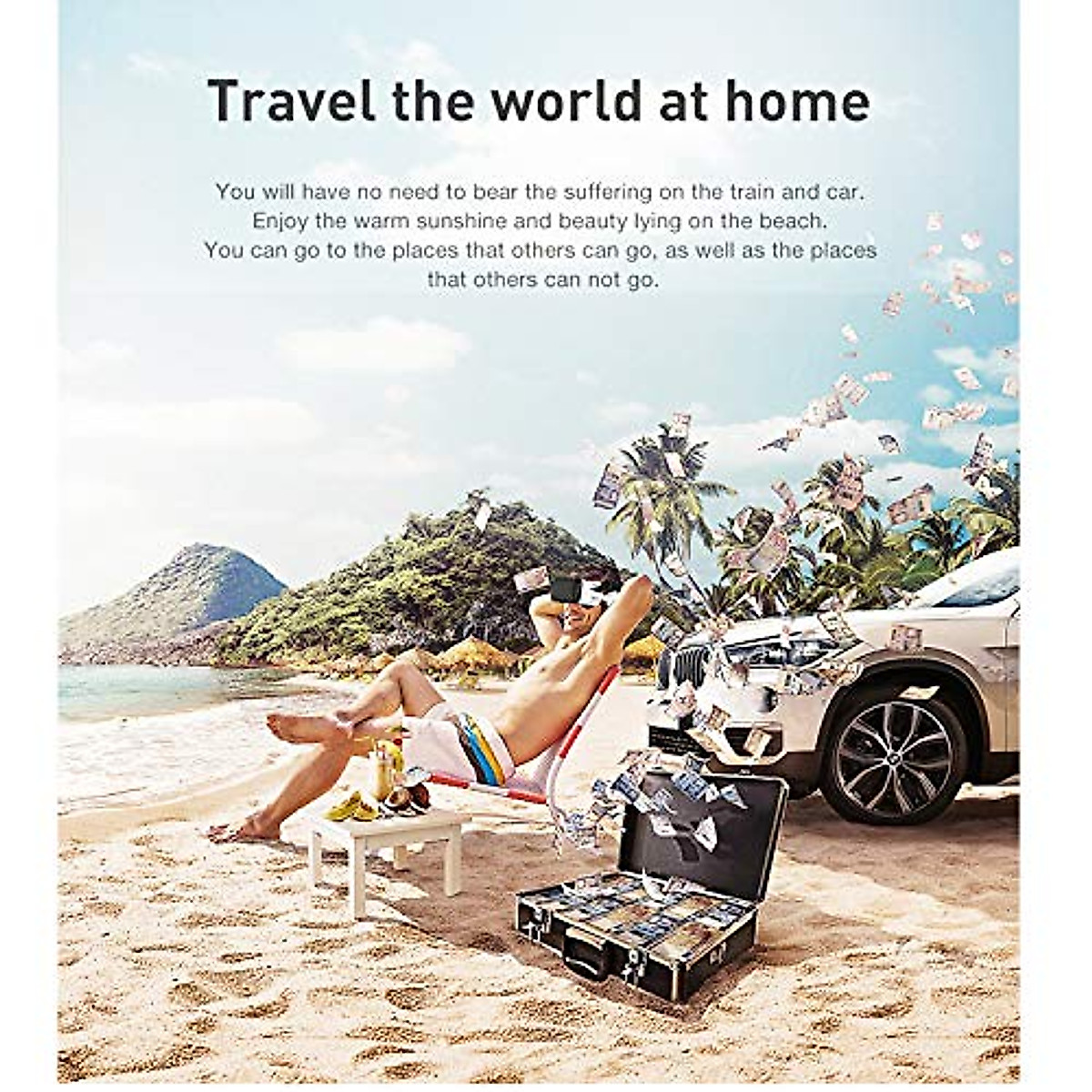 VR SHINECON Virtual Reality VR Headset 3D Glasses Headset Helmets VR Goggles for TV, Movies & Video Games Compatible iOS, Android &Support 4.7-6.53 inch with Remote Control