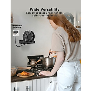 GRANDFAST Small Desk Fan, 3 Speeds Silent Travel Fan, Portable mini Desktop Fan, 180° Foldable Table Fan, USB Powered Cooling Fan for Bedroom Home Office Outdoor Trip