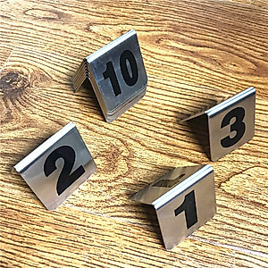 Oceovc Liphontcta 10 Pcs Metal Tent Style Stackable Table Numbers,Place Cards Suitable for Earphones