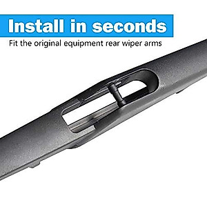 Rear Wiper Blade,ASLAM 12 for Ford Focus 2012-2015 Rear Wipers and 2011-2015 Ford Fiesta Rear Windshield Wiper Blades,Exact Fit(Pack of 2)