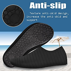 Water Shoes for Women Quick-Dry Aqua Socks Men Barefoot Shoes Swim Beach Accessories Slip-On Yoga Surf Aquatic Sports Black3-42/43