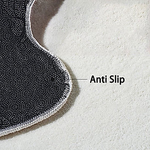 Boho Bedroom Area Rugs Modern Abstract Runner Rugs for Living Room Non Slip Bathroom Floor Carpet Decoratvie Nursery Room Decor Beige Brown Black Rugs for Bedroom Aesthetic 23.6"x59"