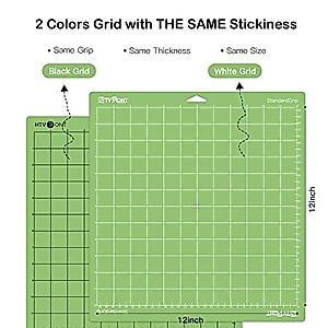 HTVRONT Cutting Mat for Cricut, 6 Pack Cutting Mat 12x12(StandardGrip, LightGrip, StrongGrip, FabricGrip) for Cricut Explore Air 2/Air/One, Variety Adhesive Sticky Cutting Mats Accessories for Cricut