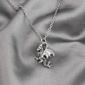TGBJE The Dragon Necklace Dragon Spirit Animal Gift for Women Goth Gift Dragon Charm Jewelry (Dragon Necklace)
