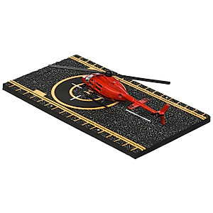 Hot Wings Planes Bell 206 Jet Ranger (Red) with Connectible Runway