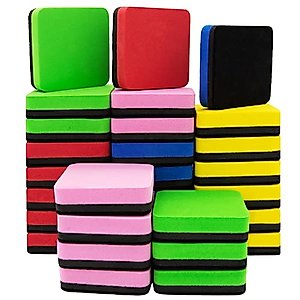 30 Pack Whiteboard Eraser for Kids and Adults, Washable and Reusable Magnetic Whiteboard Eraser for Cleaning Dry Erase Markers on Magnetic Soft Whiteboard, Glass Whiteboard and Dry Erase Board