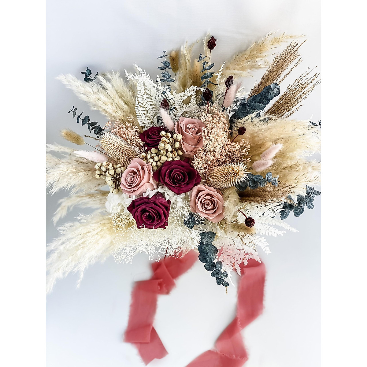 Fall Orange Chiffon Ribbon Handmade Frayed Fringe Sheer Boho Silk Ribbons for Gift Wrapping, Floral, Wedding Invitations, Bouquet, 1-1/2'' 5 Yards*4 Rolls