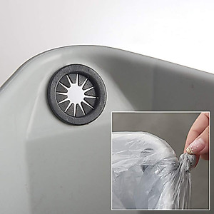 Trash Can Hflove Triangle Kitchen Plastic Corner Kitchen Trash Bin (Grey)