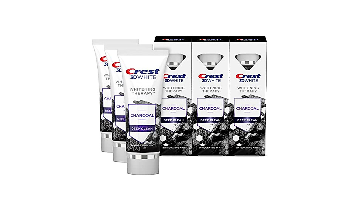 Crest 3D White Charcoal Toothpaste for Bright Smiles & Enamel Strength